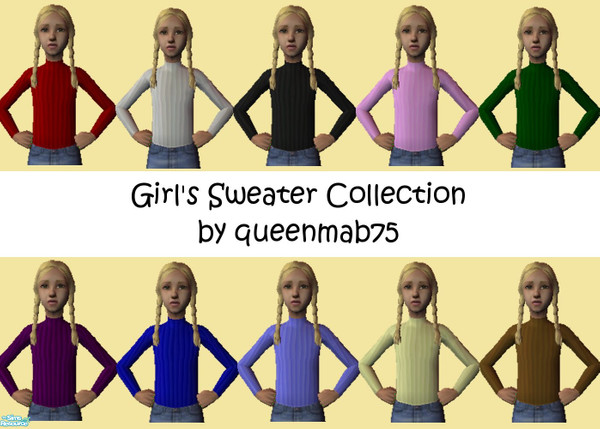 The Sims Resource | Girl's Sweater Collection