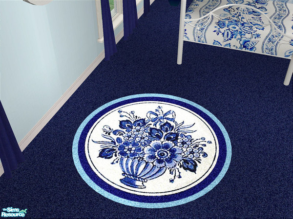 The Sims Resource - Claire Bedroom - 2x2 Round Rug