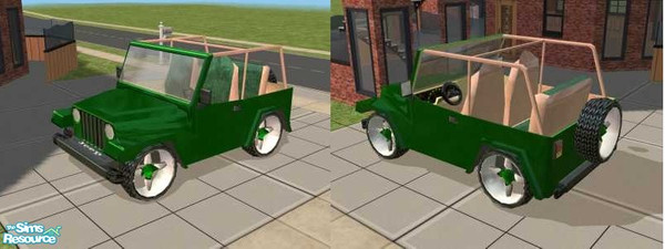 The Sims Resource | jeep wrangler recolorable version