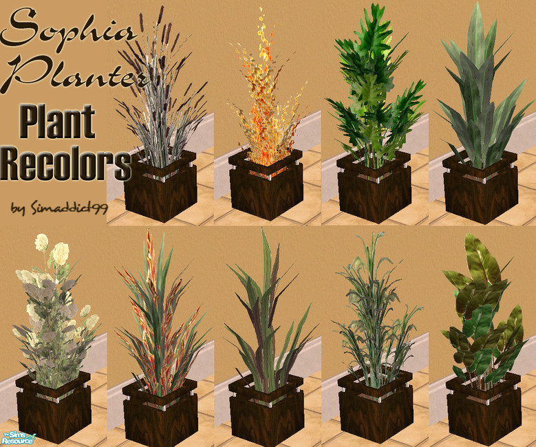 The Sims Resource - Sophia Planter - Plant Recolors
