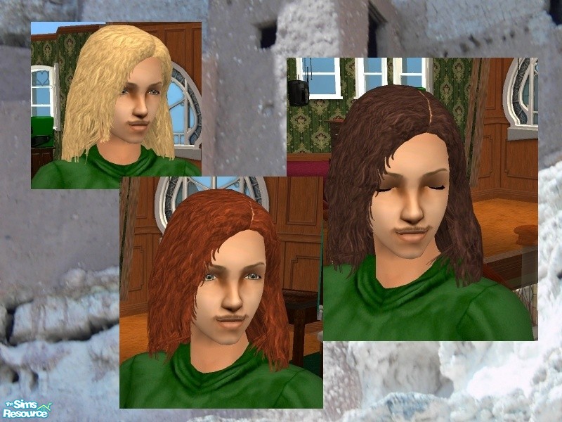 The Sims Resource - Casual hair recolors for Men