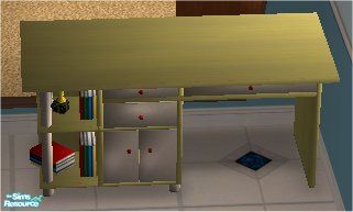 The Sims Resource | Midland\'s Recolor - LLR Office Desk - Tan Grain