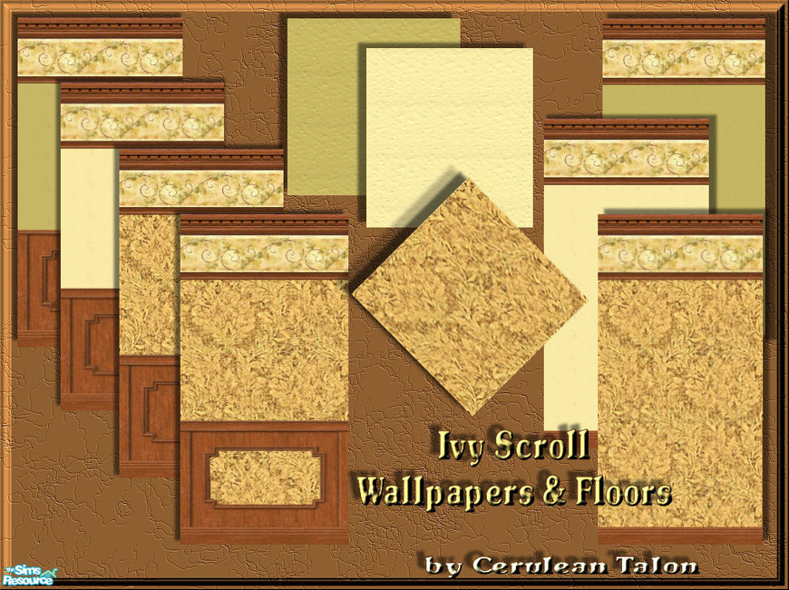 The Sims Resource - Ivy Scroll Wallpapers & Floors