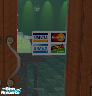 The Sims Resource | Sim Credit Card Sign