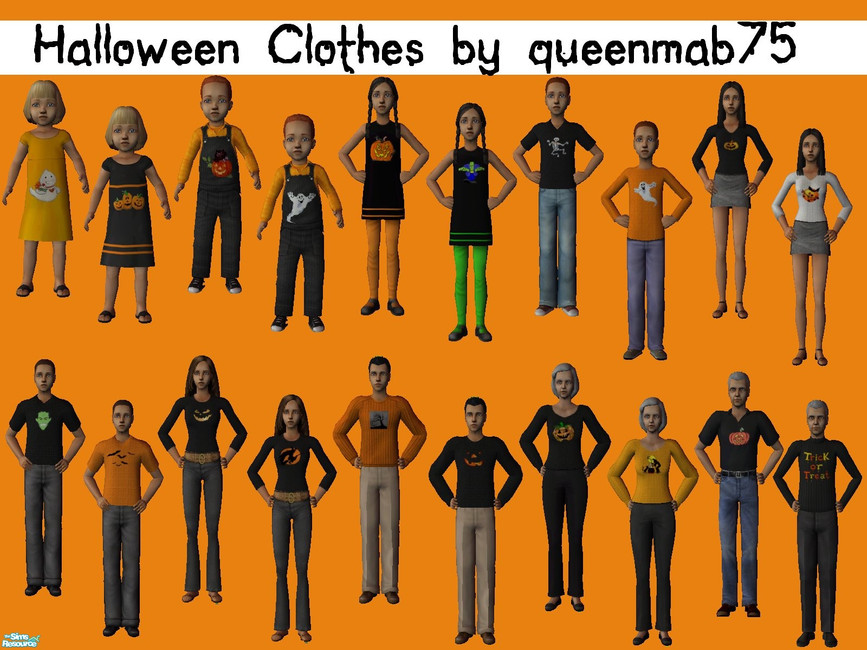 The Sims Resource - Halloween Clothing Set