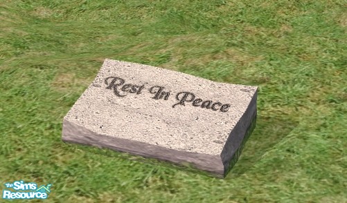 The Sims Resource - Gravestones - Flat Stone