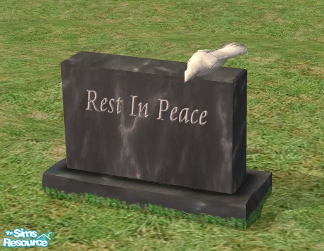 The Sims Resource | Gravestones - Decorative Dove