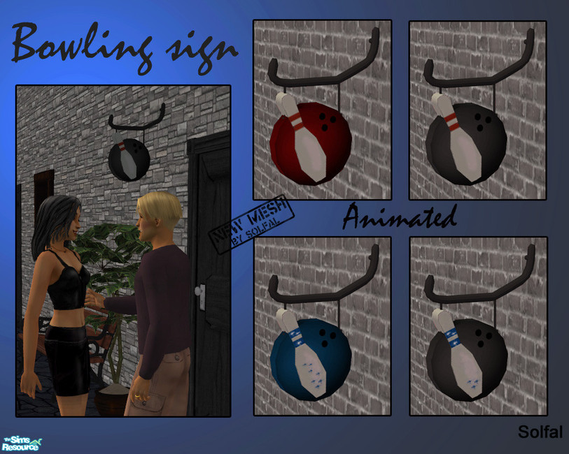 The Sims Resource - Bowling Sign