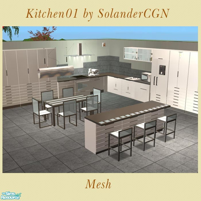 The Sims Resource - Kitchenset01 by SolanderCGN