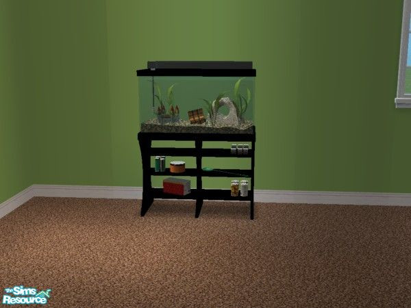 The Sims Resource - MFG Aquarium- Black recolor