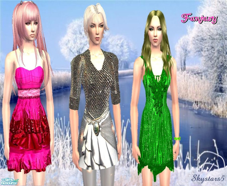 The Sims Resource - Fantasy Dress Set