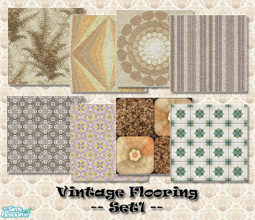 The Sims Resource | Vintage Flooring - Set1