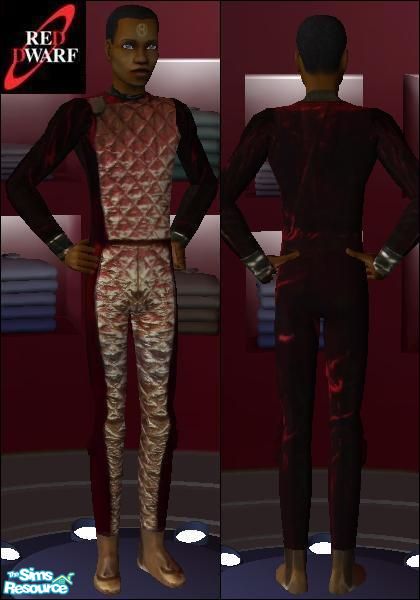 The Sims Resource | Holoship Uniform (Red Dwarf) Male