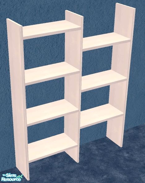 The Sims Resource - Wall Shelves Recolors - White Side/Divid