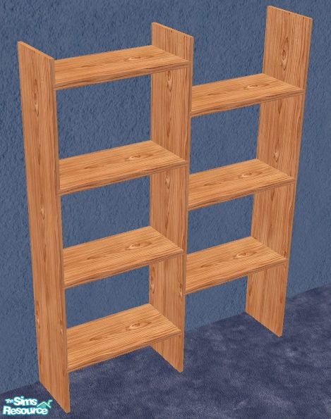 The Sims Resource | Wall Shelves Recolors - Pecan Shelf