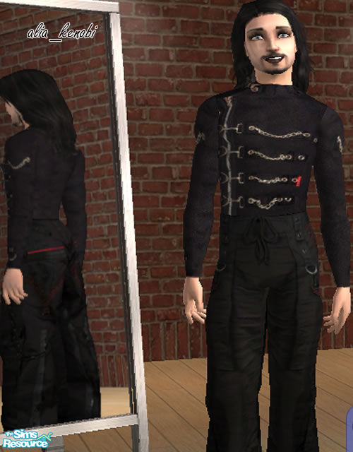 The Sims Resource - Goth Style Top for your guys
