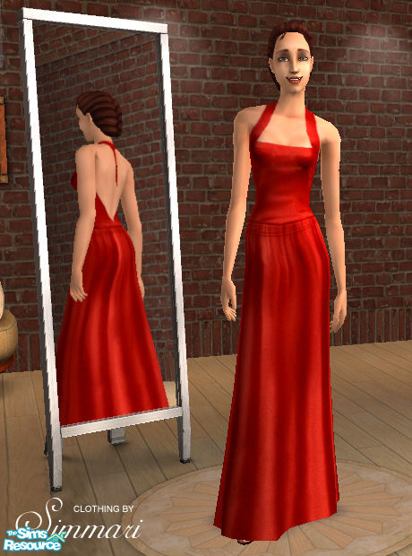 The Sims Resource | Red Gown