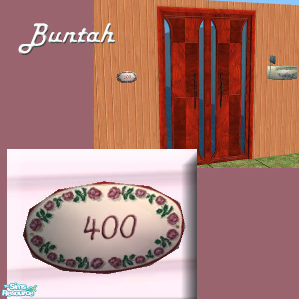 The Sims Resource | House Number Plaque 400