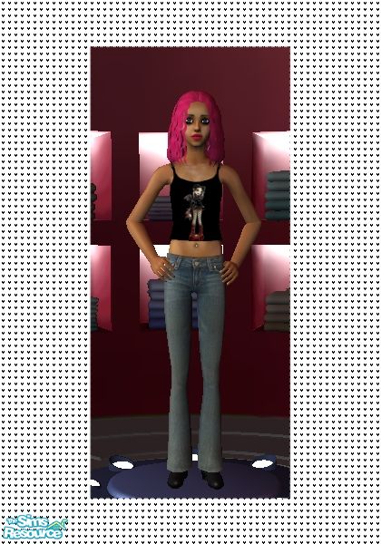 The Sims Resource | Gothic Girl Tank Top - Teen