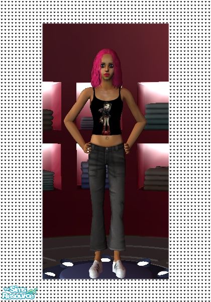 The Sims Resource | Gothic Girl Tank Top