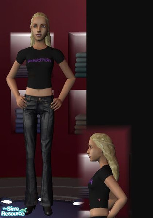 The Sims Resource - Purple Punkyfish logo top (teen)