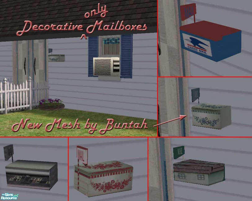 The Sims Resource - Decorative Mailboxes