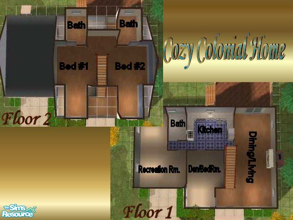 The Sims Resource - Cozy Colonial Home
