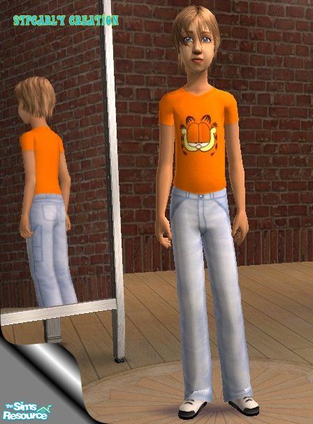 The Sims Resource | Garfield Tshirt