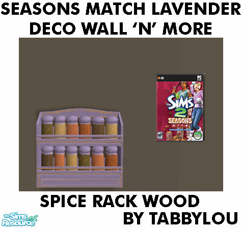 The Sims Resource | TL - SM LavenderDecoWallNMore SpiceRack