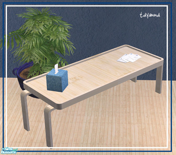 The Sims Resource - The Blue Room - Fidelity Recolor - Coffee Table