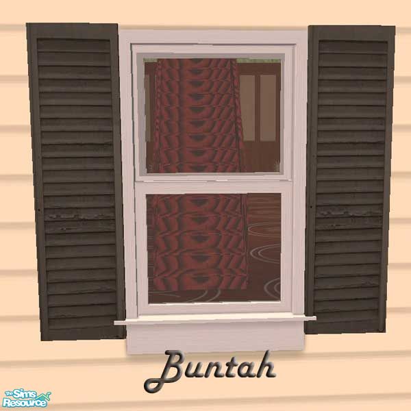 The Sims Resource | Black Weather-Beaten Shutters