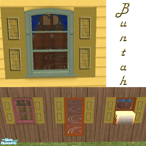 The Sims Resource - Wooden Parquet Window Shutters