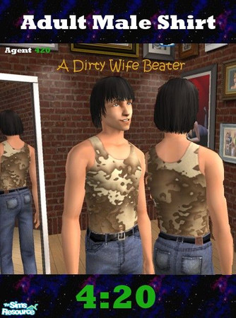 The Sims Resource | A Muddy Wife Beater Shirt
