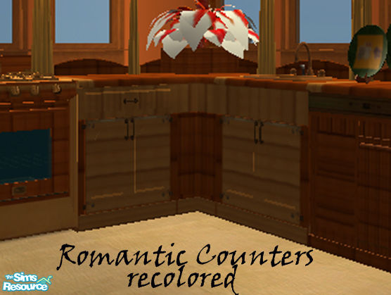 The Sims Resource | Romantic Counter Recolor Wood