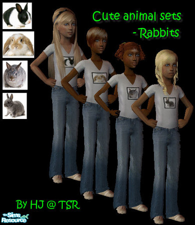 The Sims Resource - Cute Animal Sets - Rabbits