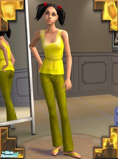 The Sims Resource | Yellow Outfit
