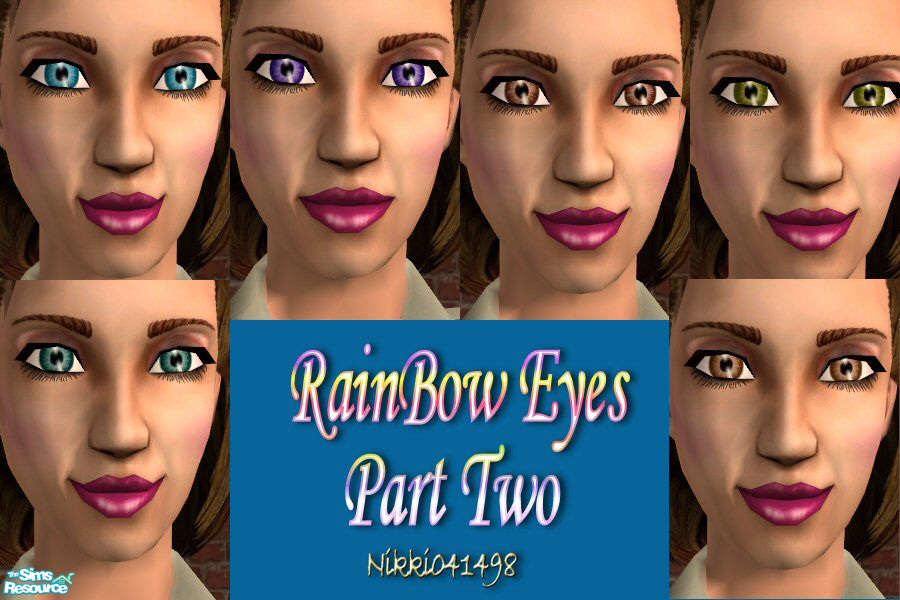 The Sims Resource | Rainbow Eyes Eyecolor Set 2