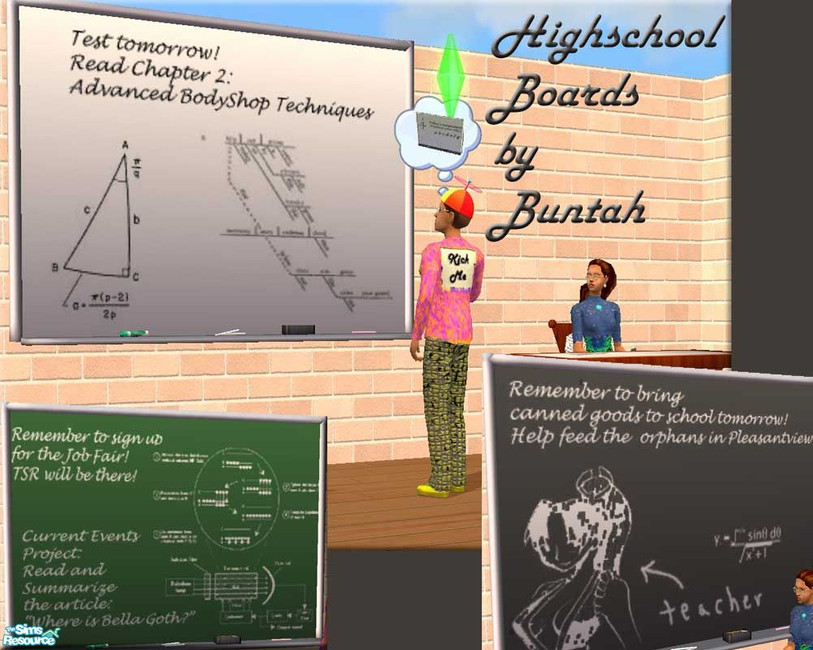 The Sims Resource - Highschool Boards
