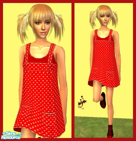The Sims Resource - Summer Dress - Red