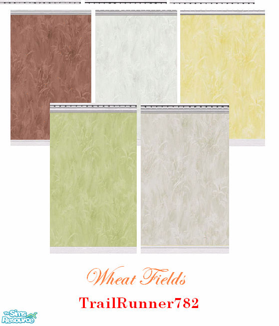 The Sims Resource - Wheat Fields Wallpaper in 5 colors