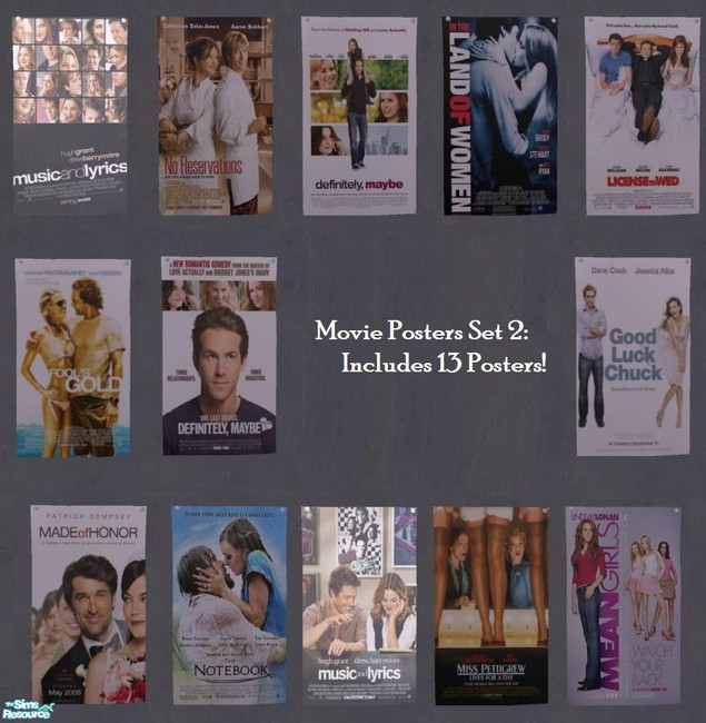 The Sims Resource - Movie Posters Set 2