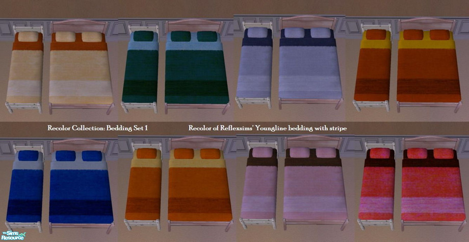 The Sims Resource | Recolor Collection: Bedding Set 1