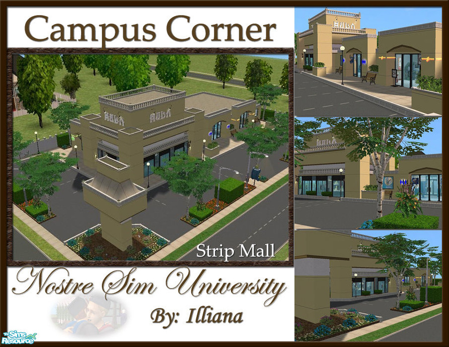 The Sims Resource | Campus Corner - Local Strip Mall