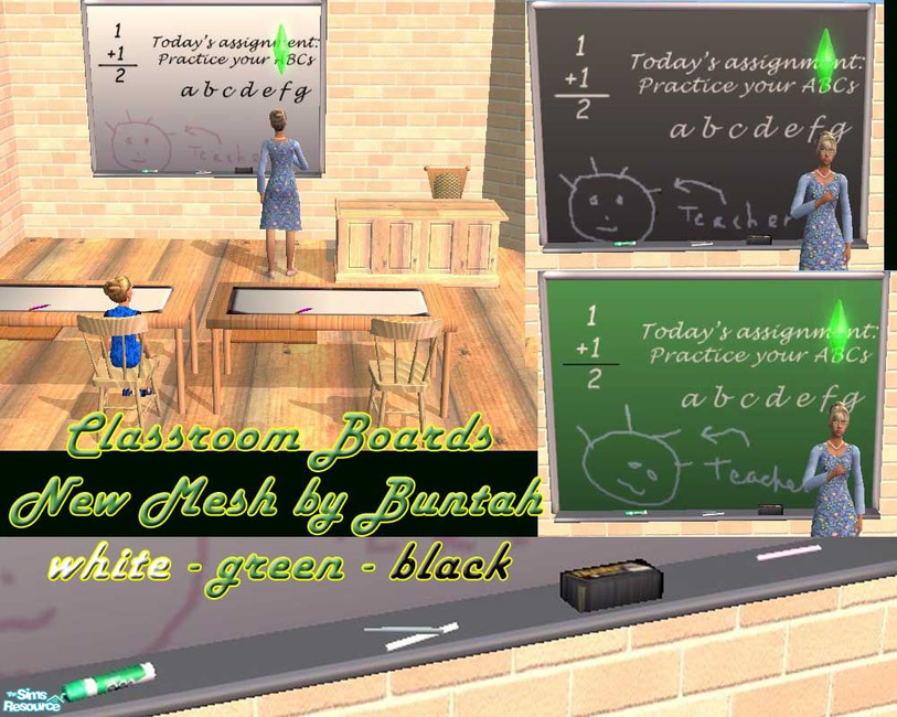 The Sims Resource - Classroom Boards