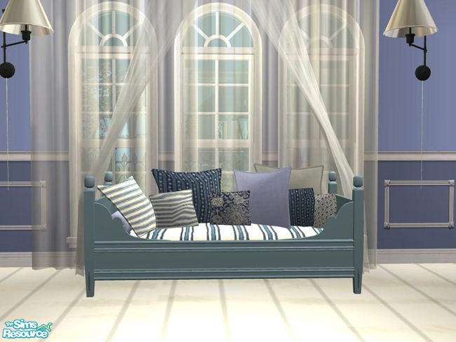 The Sims Resource - PB Daybed blue - Recolor Pillowset PB Dining blue