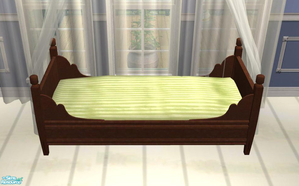 The Sims Resource - PB Daybed blue - Daybed brown - Polster green