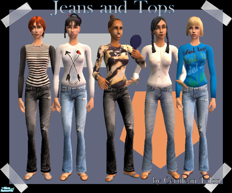 The Sims Resource - Jeans and Tops