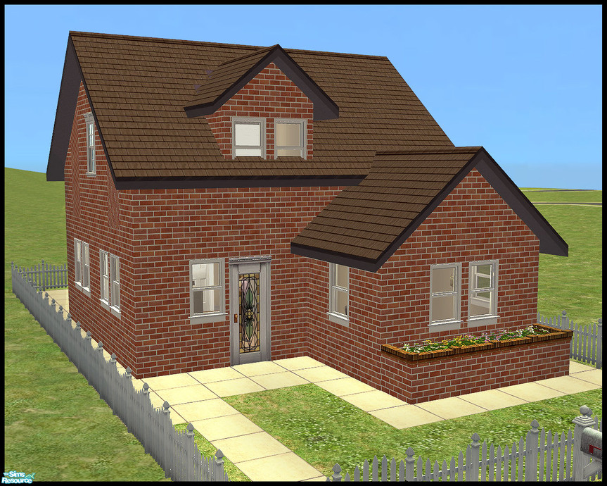 The Sims Resource | 01 Mini House Lane - Modern 1x2 Mid Sized Home