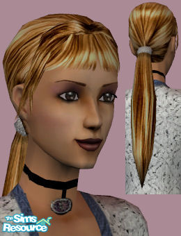 The Sims Resource | NSC Hair - PonyTail with Bangs