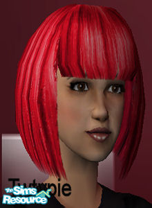 The Sims Resource | Red Volumized bob